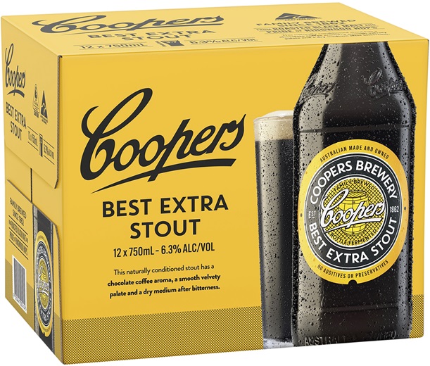Coopers Extra Stout Bottle 750mL - Single, 12 & 24 Pack Deals