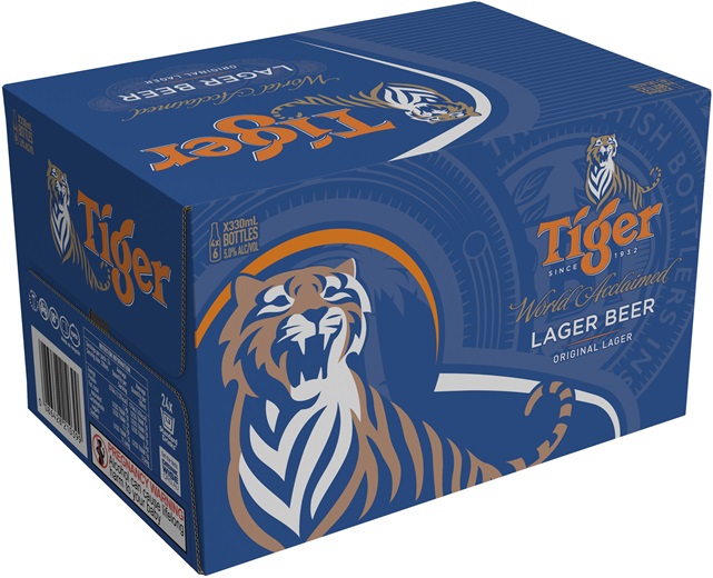 Tiger Lager Bottle 330mL - Single, 6 & 24 Pack Deals