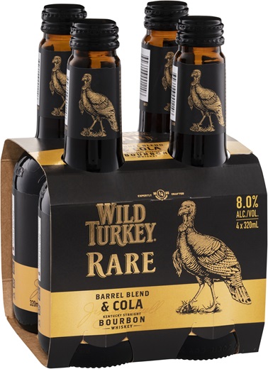Wild Turkey Rare & Cola - 4 & 24 Pack Deals