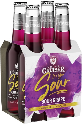 Vodka Cruiser Sour Grape 275mL | Liquorland