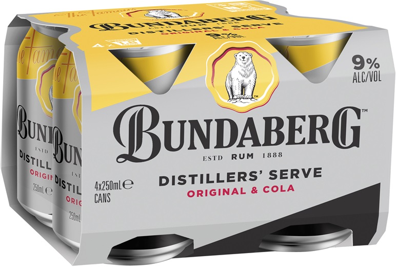Buy Bundaberg & Cola 9% Cans 250mL Online