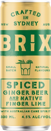 Brix Spiced Ginger Beer & Native Lime Can 330mL | Liquorland