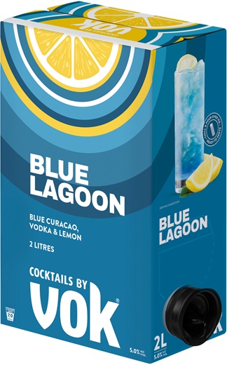 Vok Cocktails Blue Lagoon 2lt - Low Prices