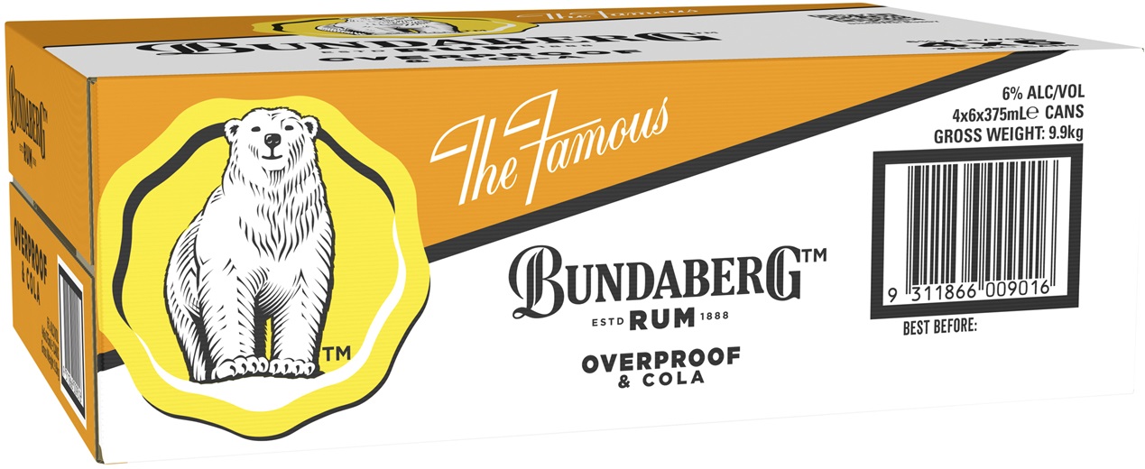 Bundaberg OP & Cola Cans 375mL - Single, 6 & 24 Pack Deals