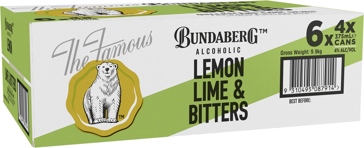 Bundaberg Lemon Lime Bitters - Single, 4 & 24 Pack Deals