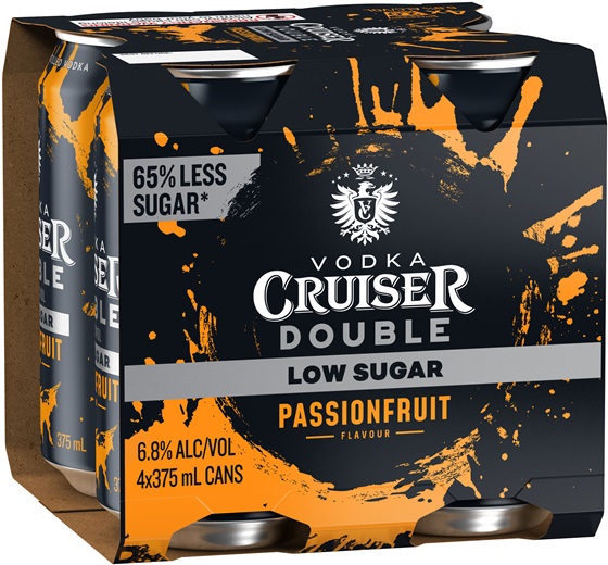 Vodka Cruiser Double LS Passionfruit - Single, 4 & 24 Pack Deals
