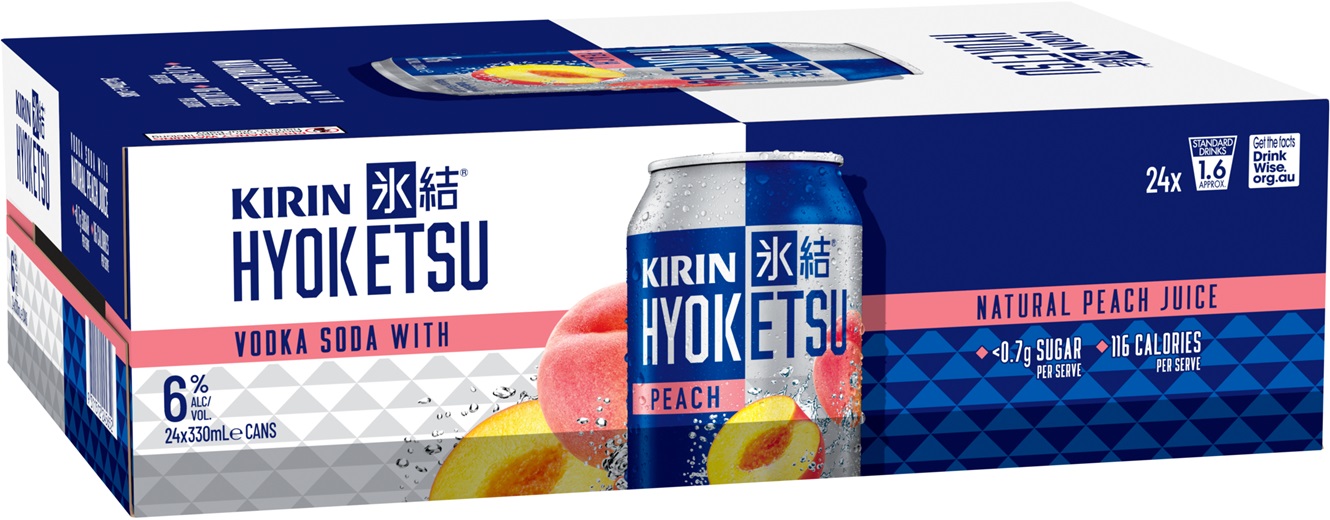 Kirin Hyoketsu Peach Can 330mL - Single, 4 & 24 Pack Deals